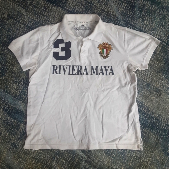 Robin Ruth | Shirts | Robin Ruth Riviera Maya Crest Polo Shirt 0 Cotton ...